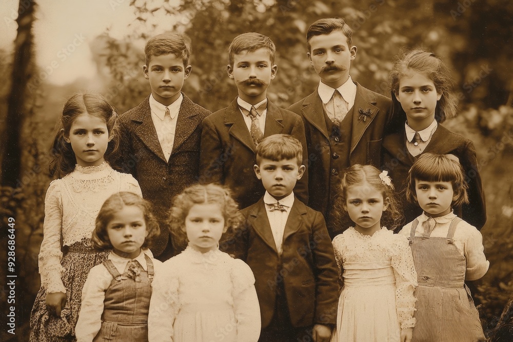 1870-1920. Portraits of English people. English family. Kids portrait ...