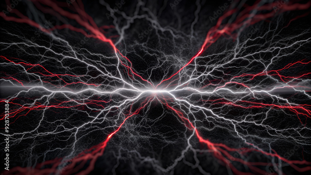 This is an image of a dynamic electric field. It shows a positive and ...