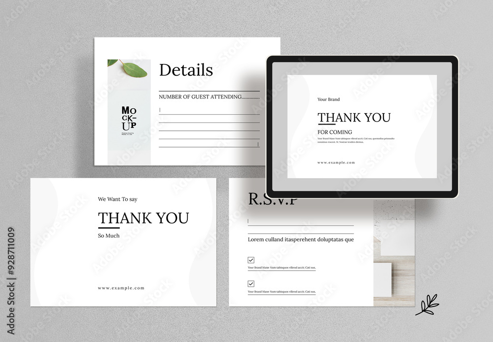 Thank You Card Layout Stock Template | Adobe Stock