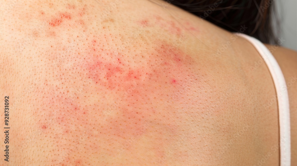 Close-Up of Skin Texture Exhibiting Severe Urticaria or Hives on the ...