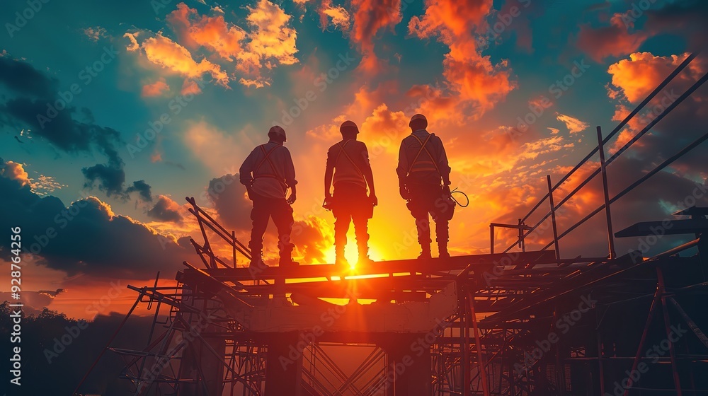 Hardworking Construction Workers in Action: Building the Future at a ...