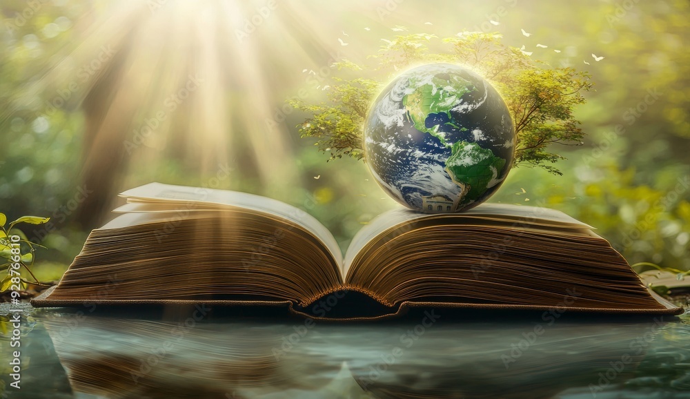 An insider's view of the fantasy world inside the book. Concept of ...
