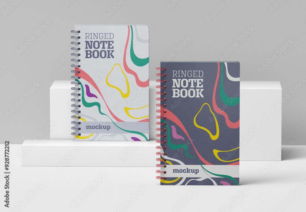 Ringed Notepad Mockup Stock Template | Adobe Stock