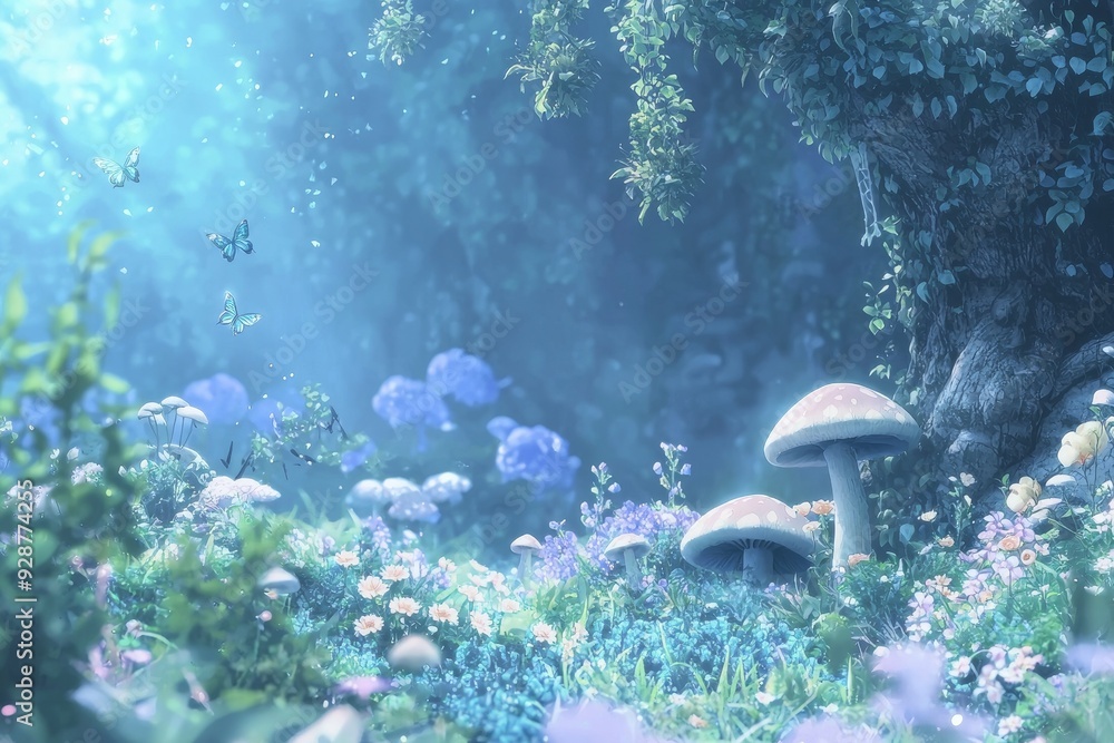 Fairies, elves, gnomes, unicorns, magic mushrooms, forest, woodland ...