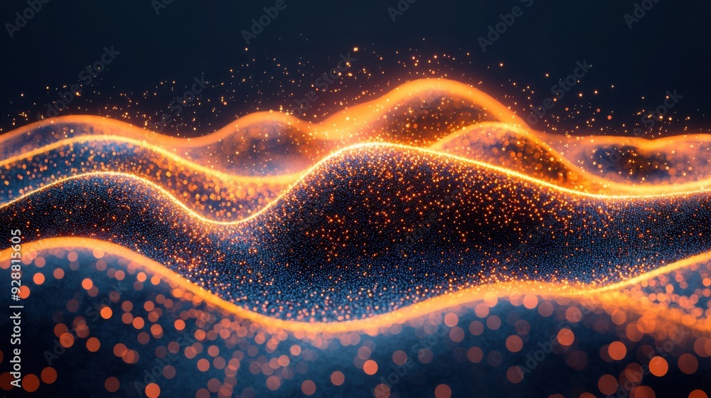 Vibrant 3D trend lines and graphs dynamically showcase predictive data ...