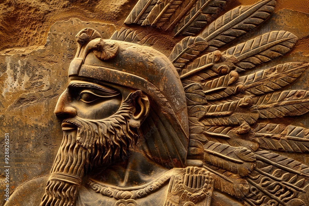 Enki: Sumerian God of Wisdom and Water Stock Illustration | Adobe Stock