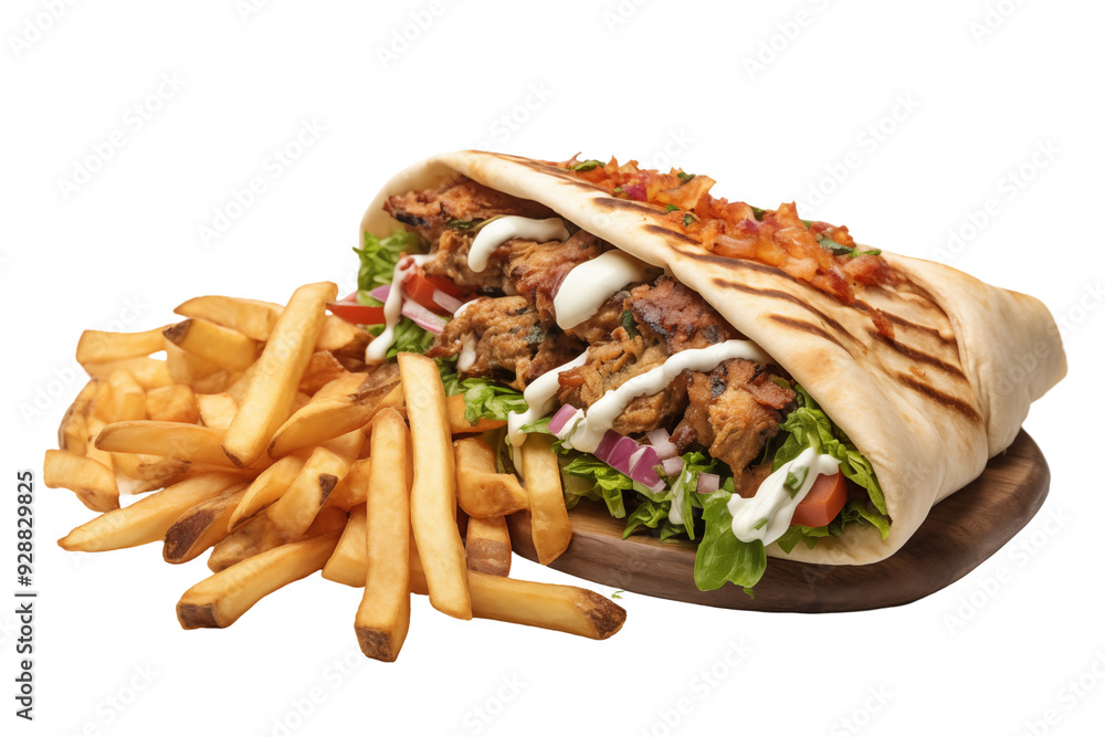 Kebab on transparent background. Kebab related themes. Fast food. Kebab ...