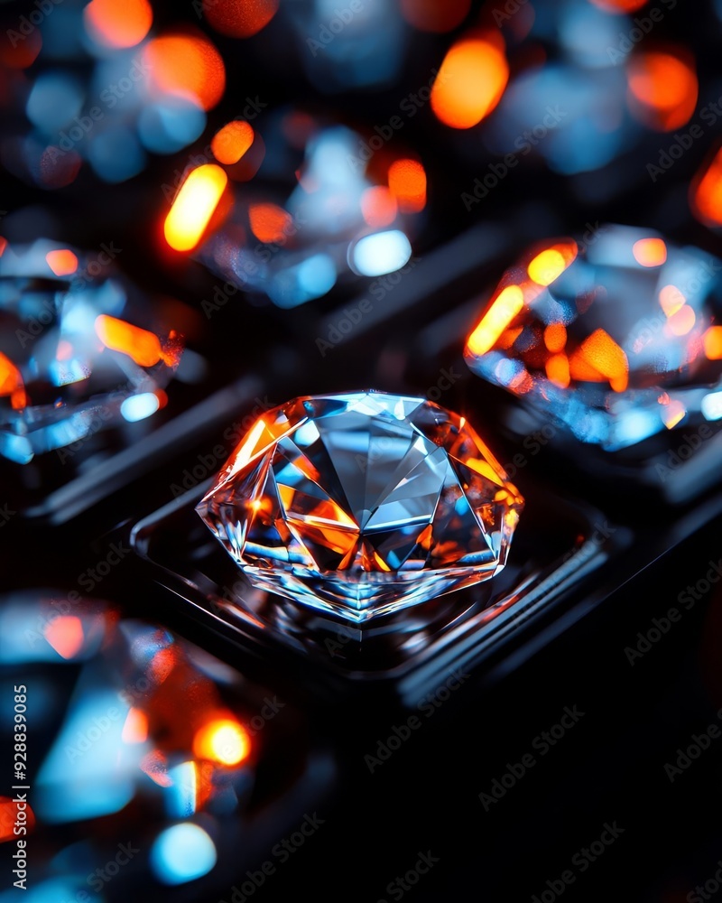 Shining gem clusters embedded in a dark matrix being carefully mined by ...