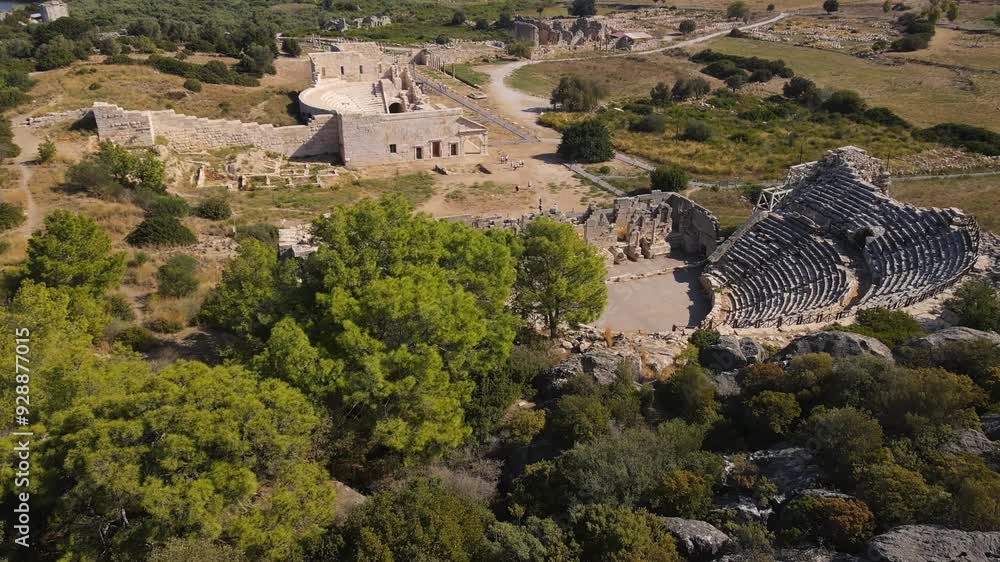 Ancient greek ruins in Turkish wilderness amazing old partially ruined ...