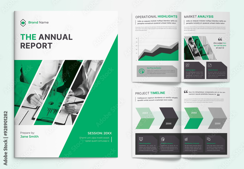 Business Annual Report Stock Template | Adobe Stock