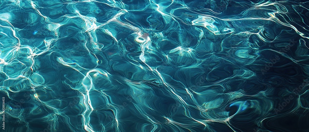 Clear blue water texture smooth ripples sunlight dance tranquil ...