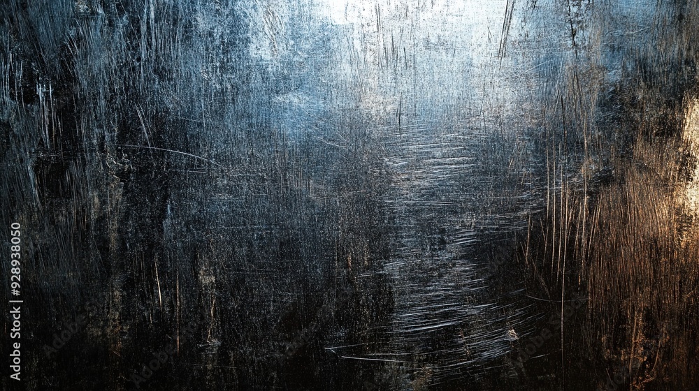 Rough metallic surface with deep scratch marks industrial texture aged ...