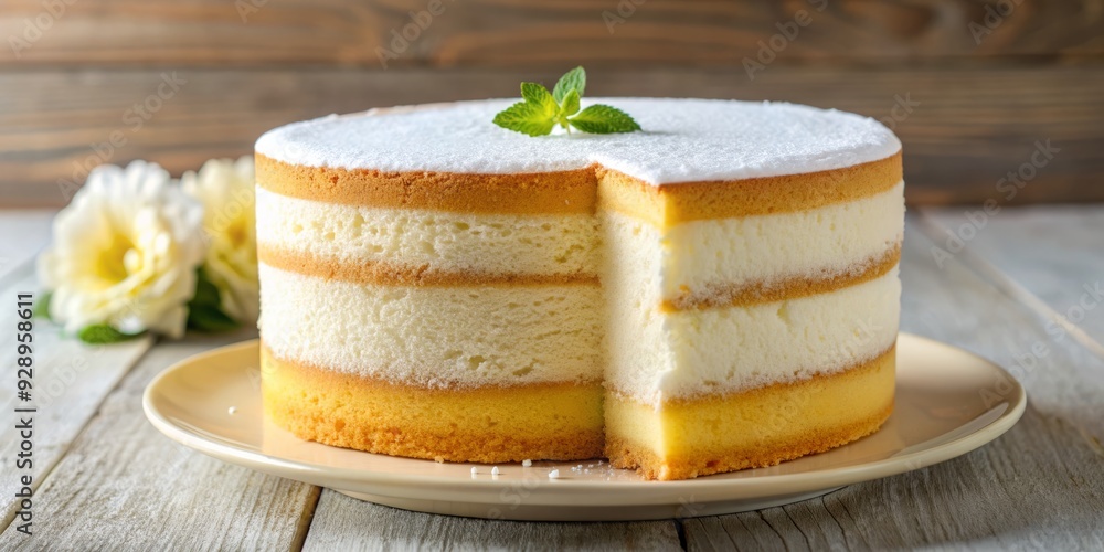 Chiffon Cake,Delicate Layers , The subtle, well defined layers of the ...
