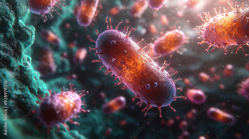 High-Resolution Visualization of Bacteria Under Microscope with ...