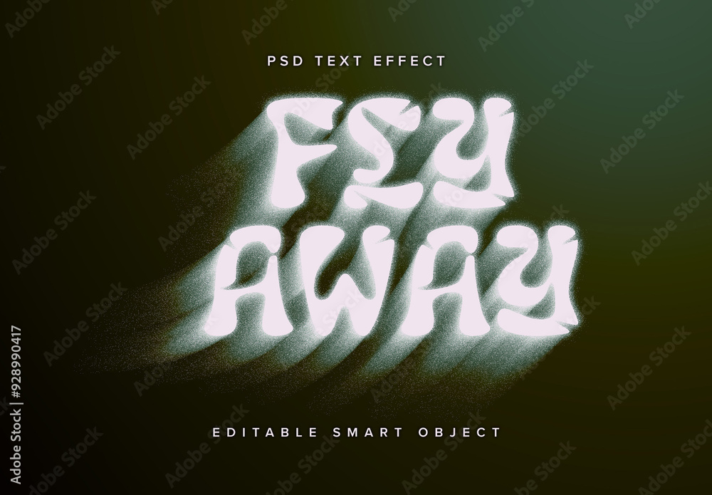 Dissolving Text Effect Mockup Stock Template | Adobe Stock