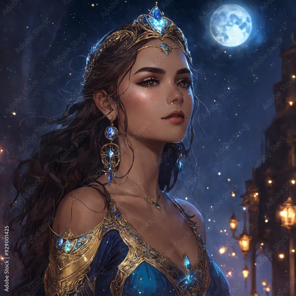 portrait of a celestial being from the night court from acotar book ...