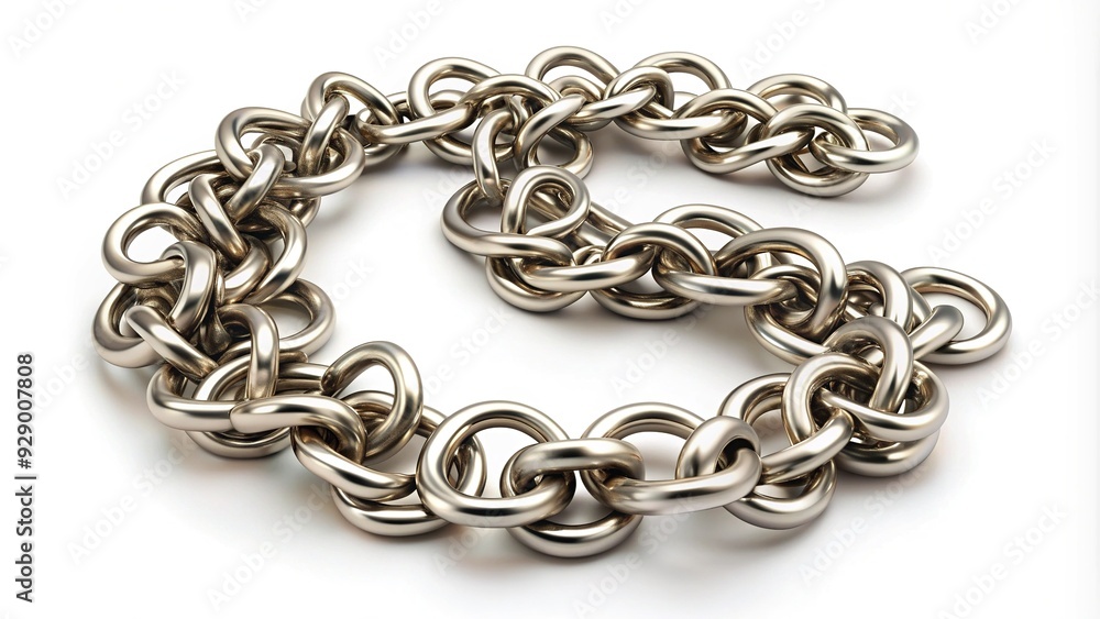 Metal chain links form a whimsical alphabet, with each letter ...