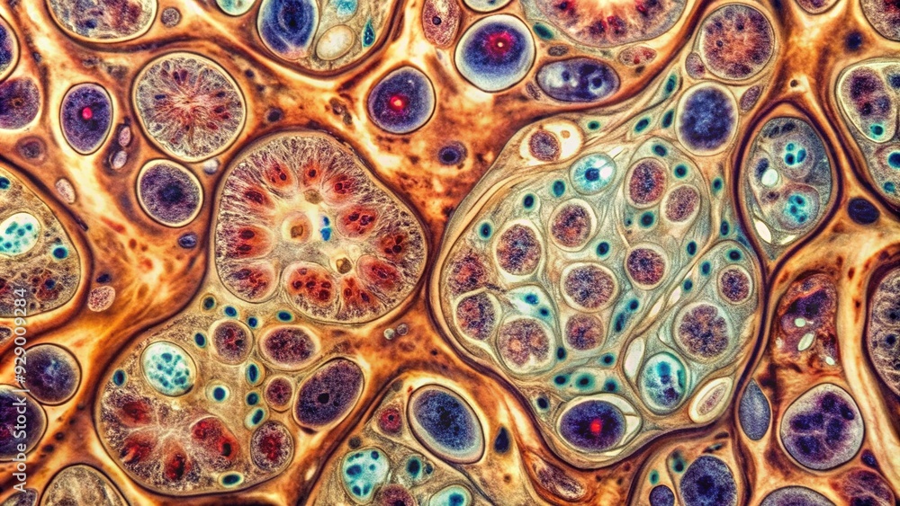 Microscopic image of kidney tissue showing inflammation and scarring of ...