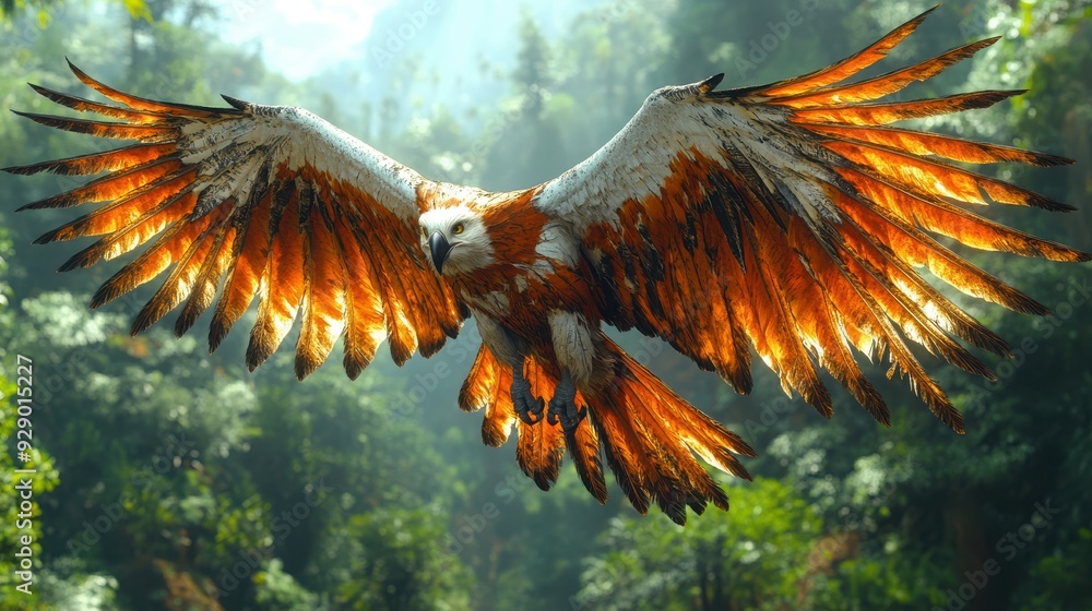 Krauncha a giant bird from Himmapan forest with large wings and sharp ...