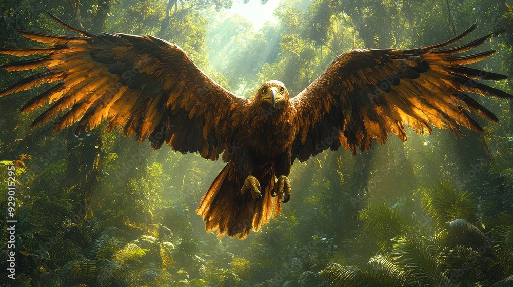 Krauncha a giant bird from Himmapan forest with large wings and sharp ...