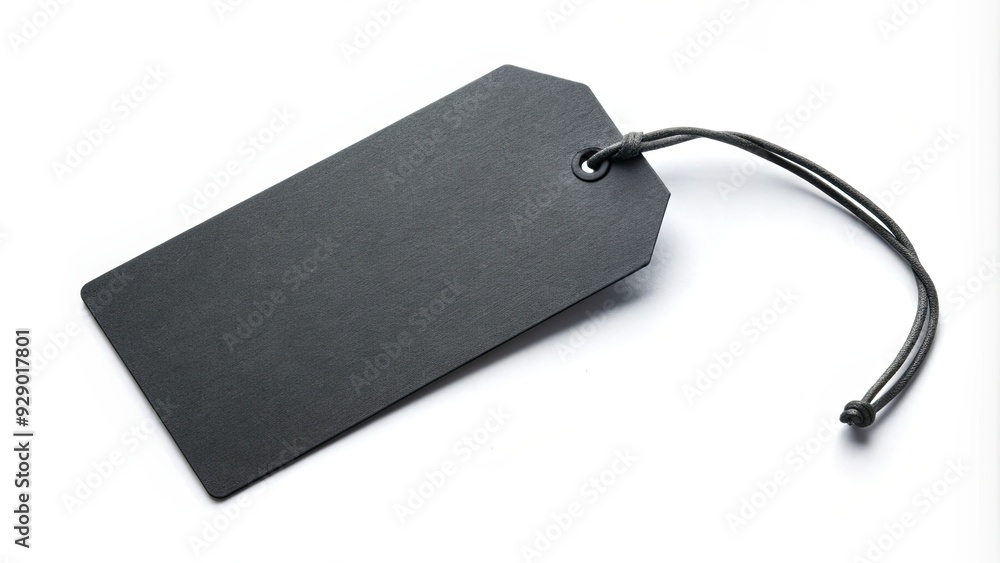 Blank black paper hang tag isolated on background , hang tag, black ...