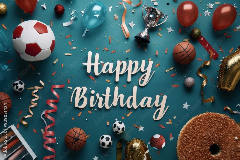 Sports-Themed Collage: A dynamic collage with photos of sports-themed ...