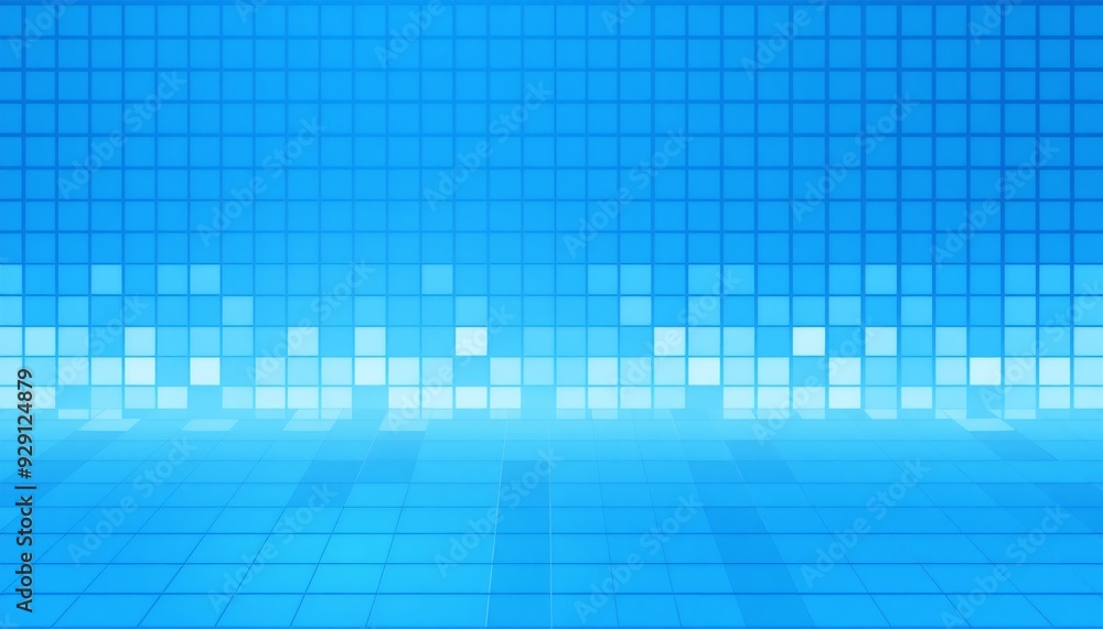 Blue digital grid with alternating shades of blue squares where lighter ...