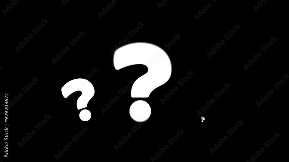 Cartoon Comic Questions Mark Animated on Green Screen. Questions Marks ...