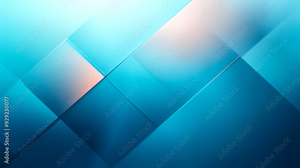 Abstract Blue Geometric Background with Gradient Shades and Soft Light ...