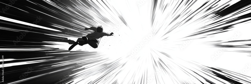 Dynamic anime-style Experience: Engulfed in the Energetic Speed Lines ...