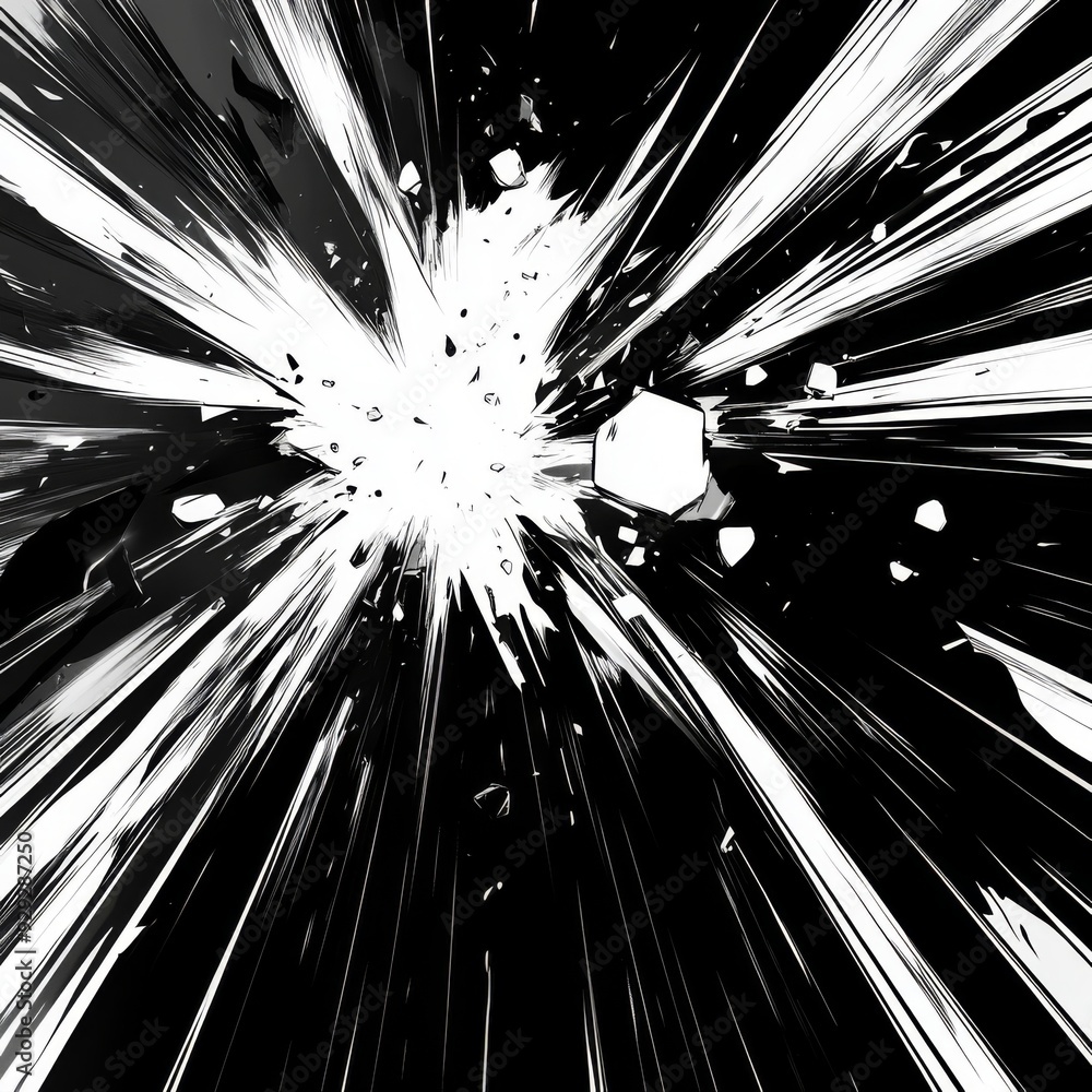 Dynamic anime-style Experience: Engulfed in the Energetic Speed Lines ...