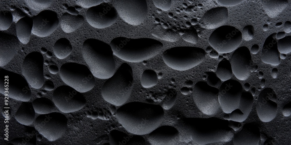 Explore the textured surface of black polystyrene foam with various ...