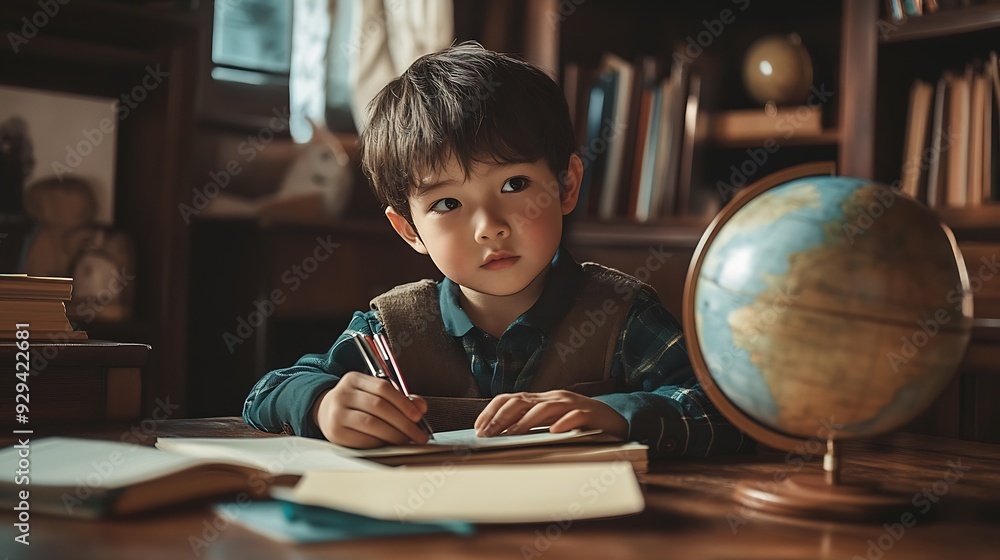 Kids go back to school Children study and learn for preschool Little ...