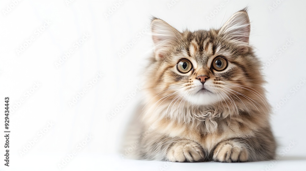 Persian longhair cat Felis silvestris catus is characterised by a round ...