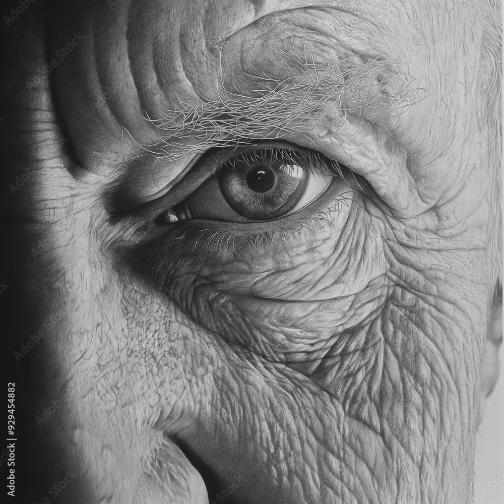 Hyper-Realistic Portrait of an Elderly Man Description: A highly ...