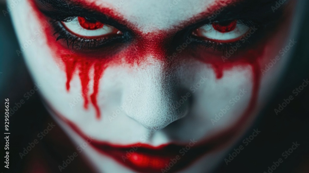 Haunting Vampire Makeup with Dripping Blood Captivating Halloween ...