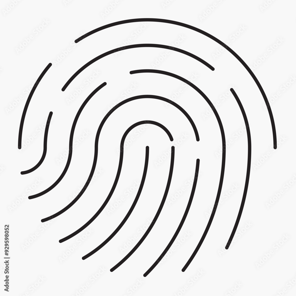 Fingerprint Vector Icon - High-Resolution Fingerprint Symbol ...