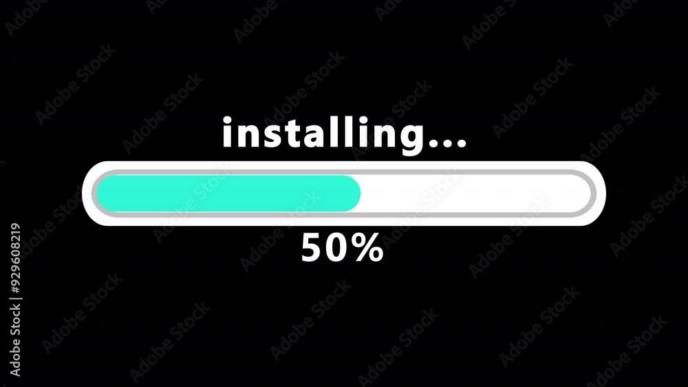 Progress bar of installation animation, installation progress bar from ... Progress bar of installation animation, installation progress bar from ...
