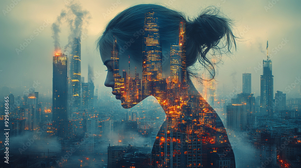 sustainable environment concept showing lush greenery, trees, and clean ...