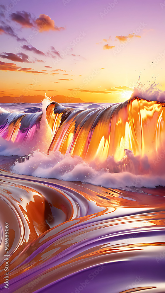 The Radiant Outflow of Sunset Hues The Warm Explosion of Dusk Colors in ...