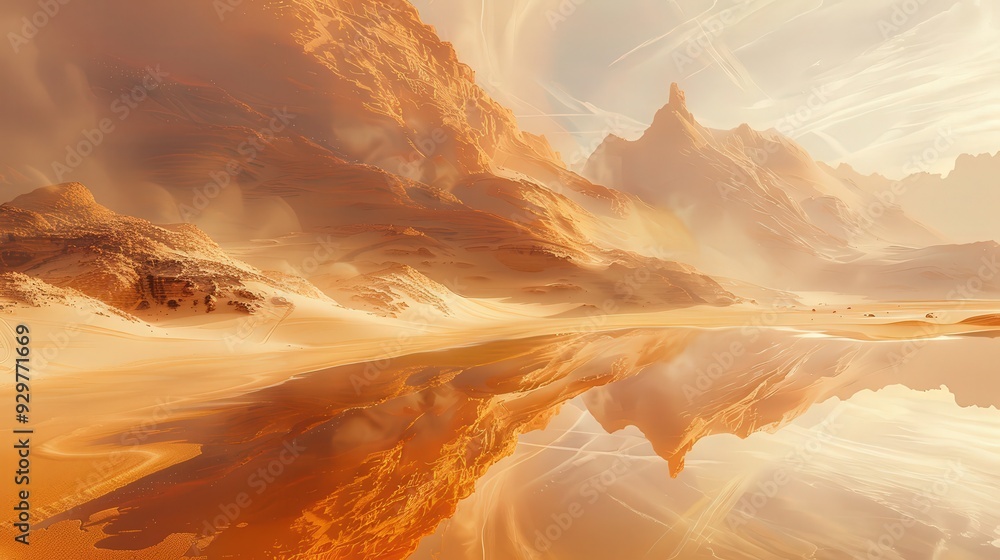 Desert heat waves and mirages create optical illusions and visual ...