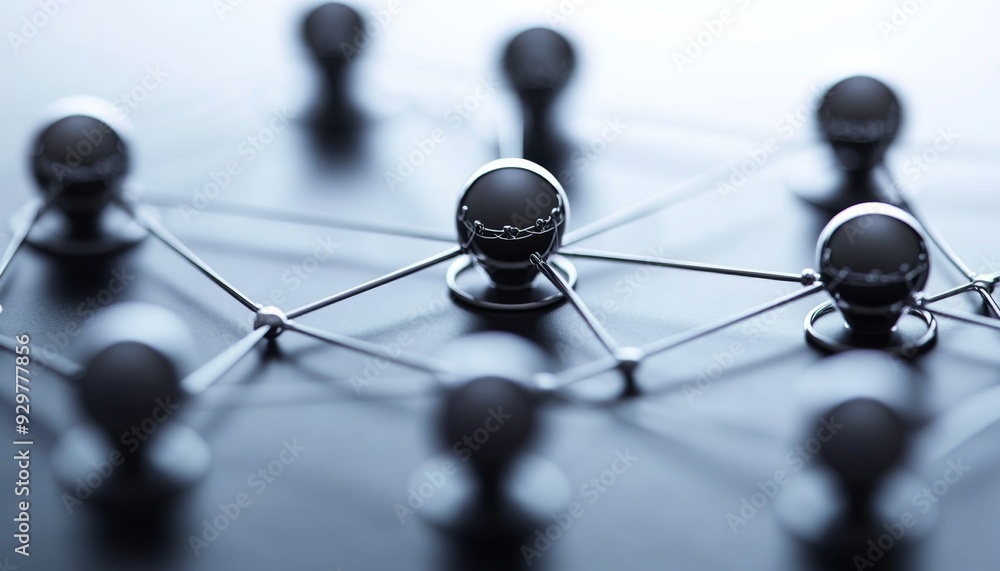 Layered Chrome Wire Structure: Visualizing Organizational Command Chain ...