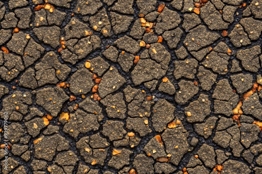 Intricately detailed asphalt surface texture featuring subtle cracks ...