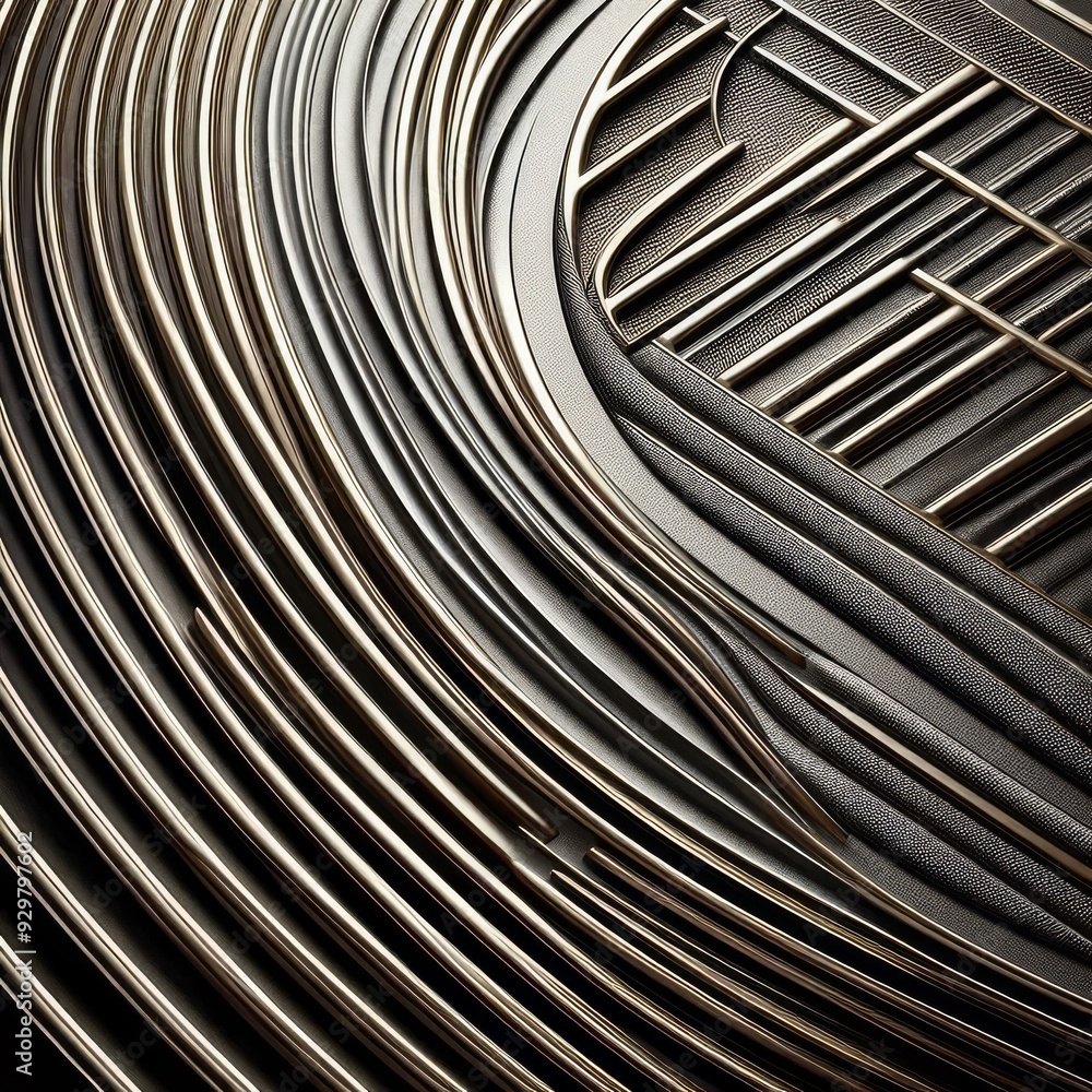 This image showcases an elegant textured metal surface with vertical ...