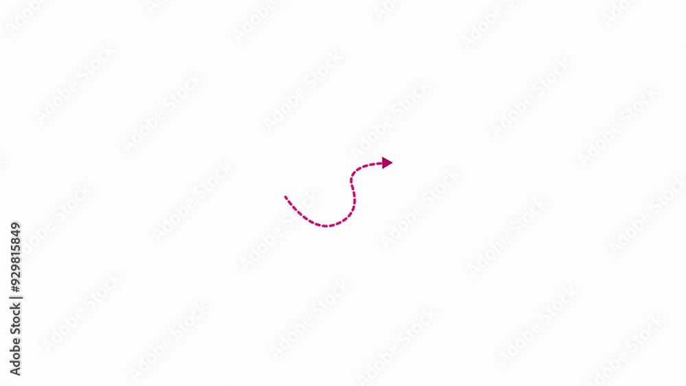 Arrow animation.dotted arrow animation on white colour background ...