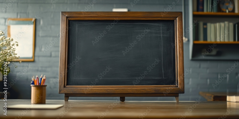 Vintage Wooden Framed Chalkboard: Classic Educational Tool for ...
