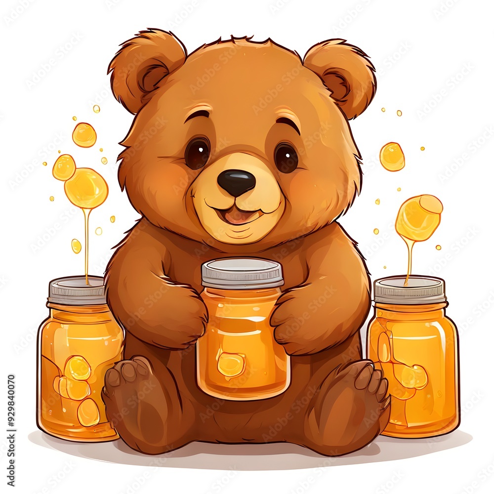 Embarrassment - Bear Blushing with Spilled Honey, embarrassed bear ...