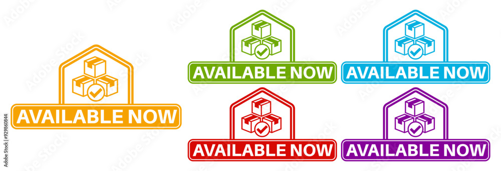 set available now icon. availability symbol sign sticker social media ...