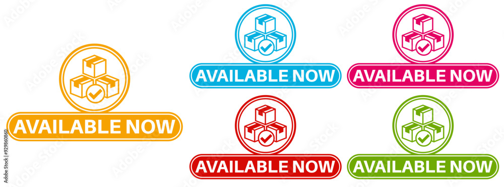 set available now icon. availability symbol sign sticker social media ...