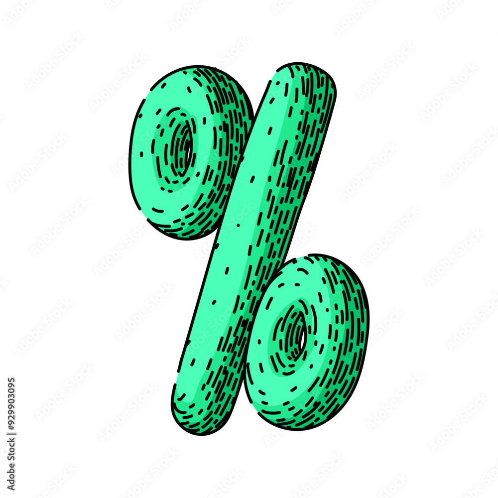 calculation percentage sign hand drawn. finance statistics, increase ...